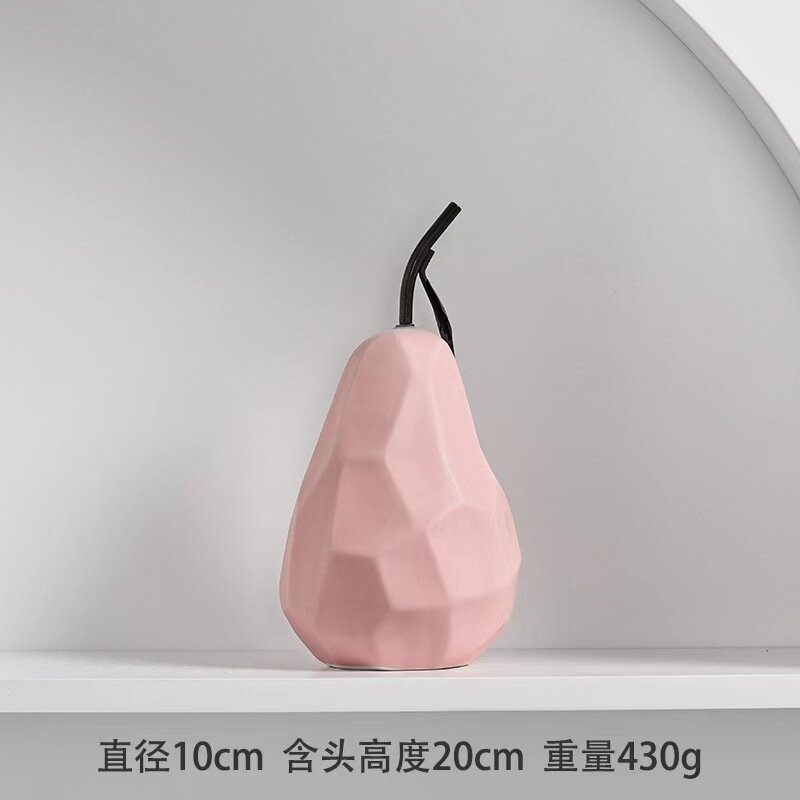 Керамическое украшение в виде яблока и груши в стиле ваби-саби от Longli, простой декор для гостиной, тумбы под телевизор, предмет декора для дома, элемент для демонстрации фруктов.
