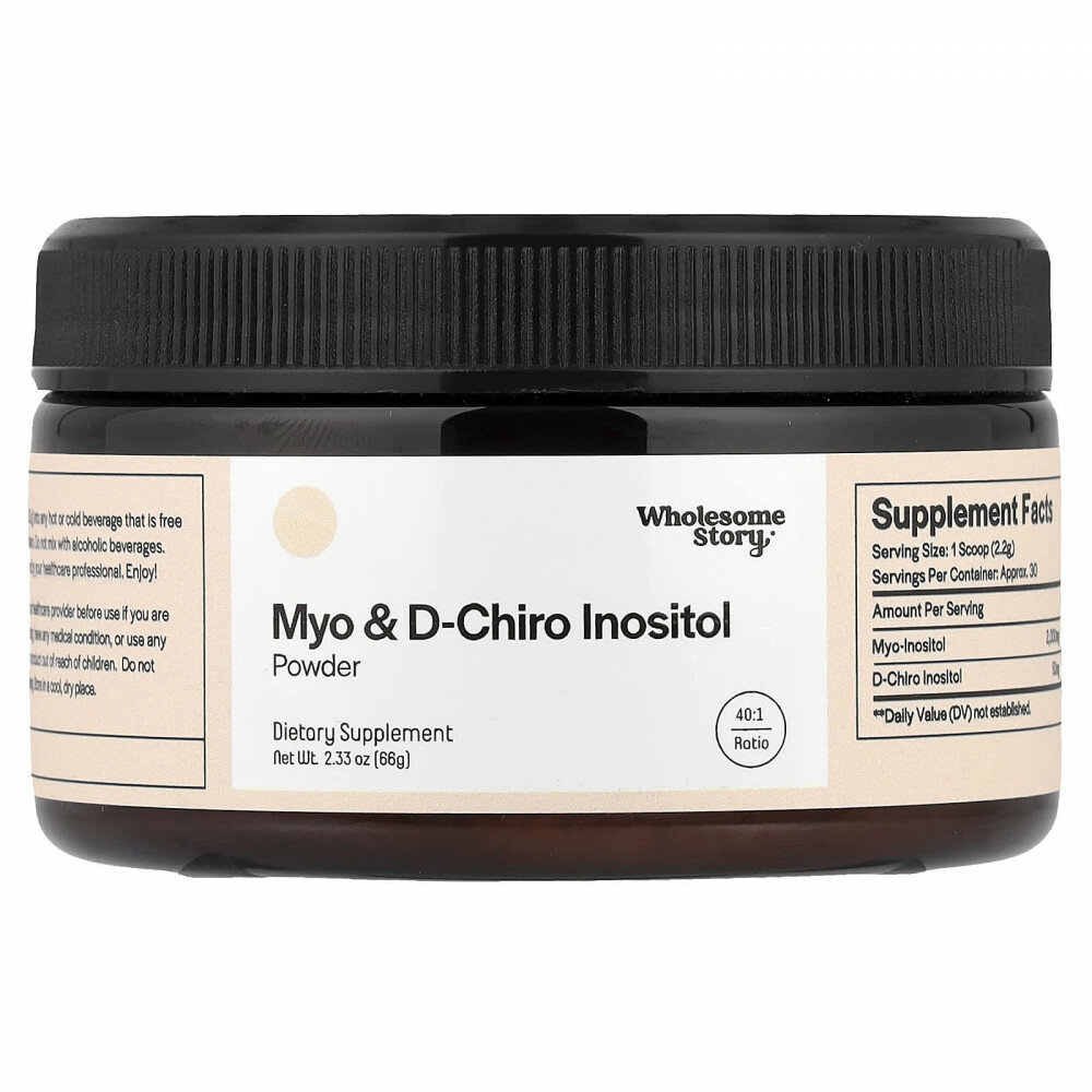 Wholesome Story, Myo & D-хиро инозитол, порошок, 40: 1, 61,5 г (2,17 унции)