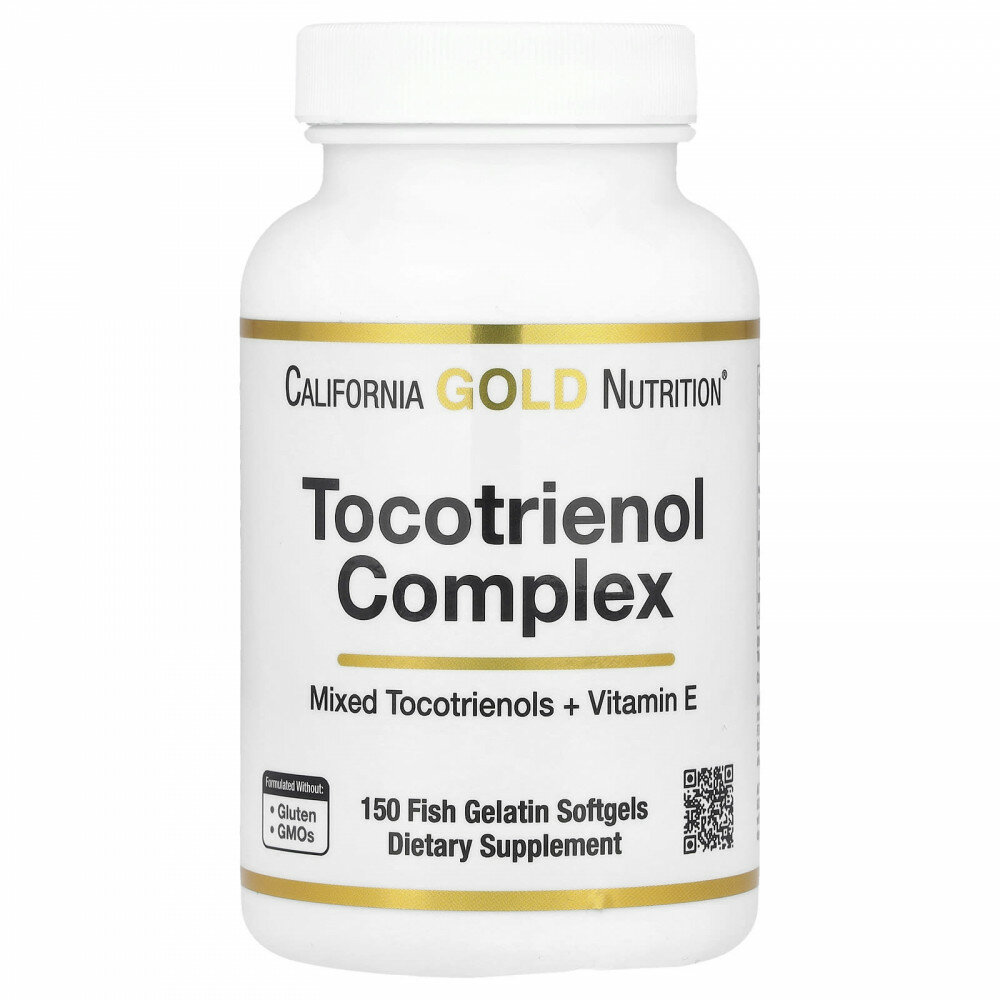 California Gold Nutrition, комплекс токотриенолов с витамином E, 150 капсул из рыбьего желатина