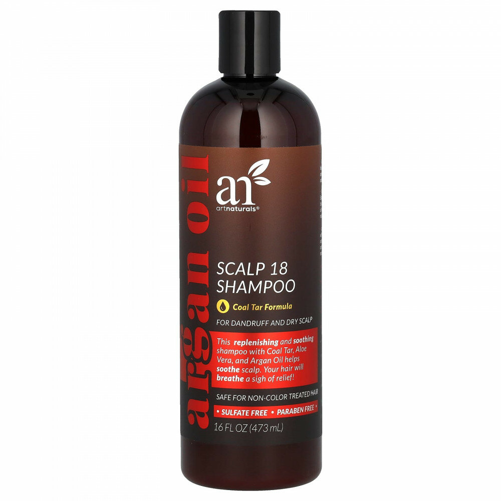 Artnaturals, Шампунь Scalp 18, формула с коксовым дегтем, 473 мл (16 жидких унций)