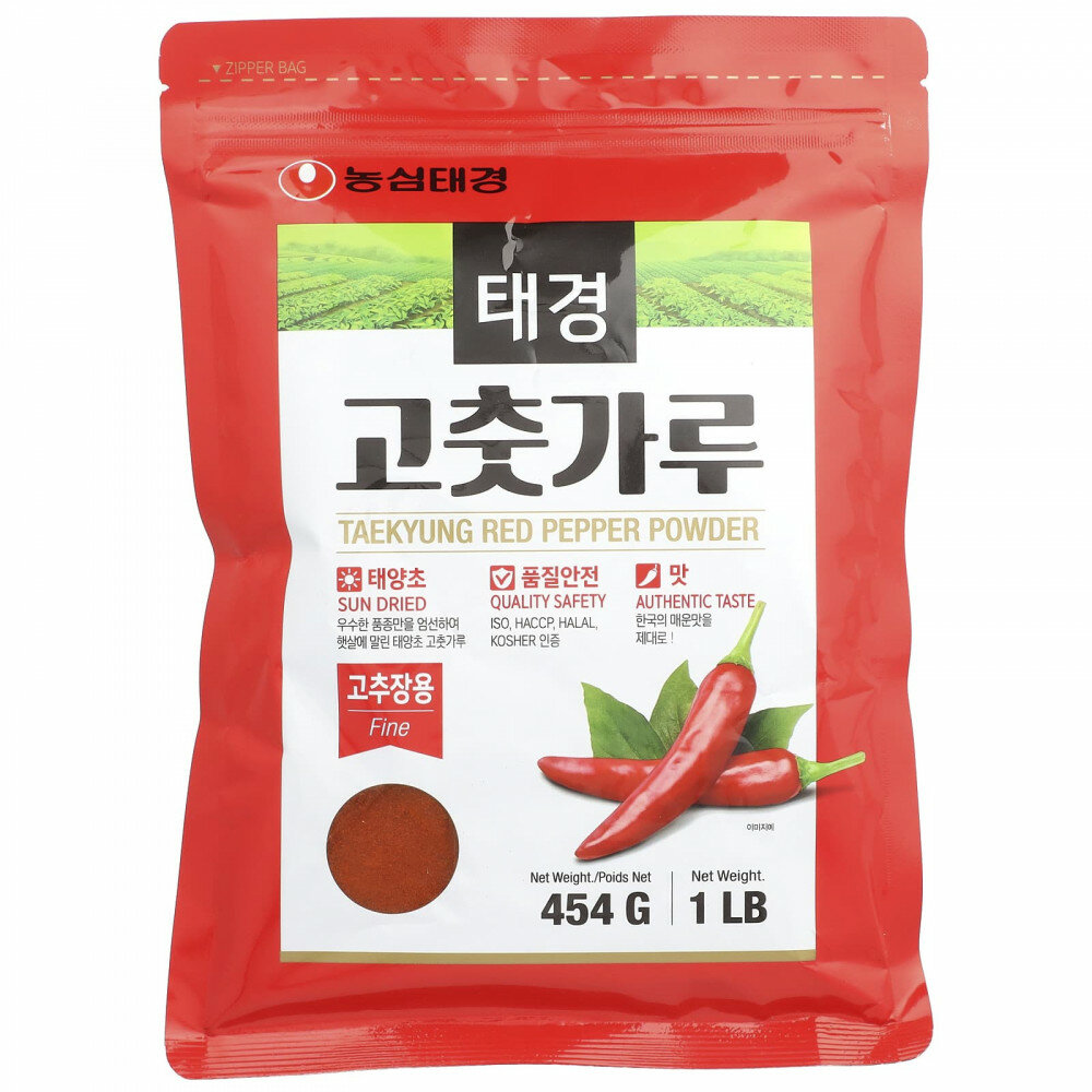 Nongshim, Порошок красного перца Taekyung, мелкий, 454 г