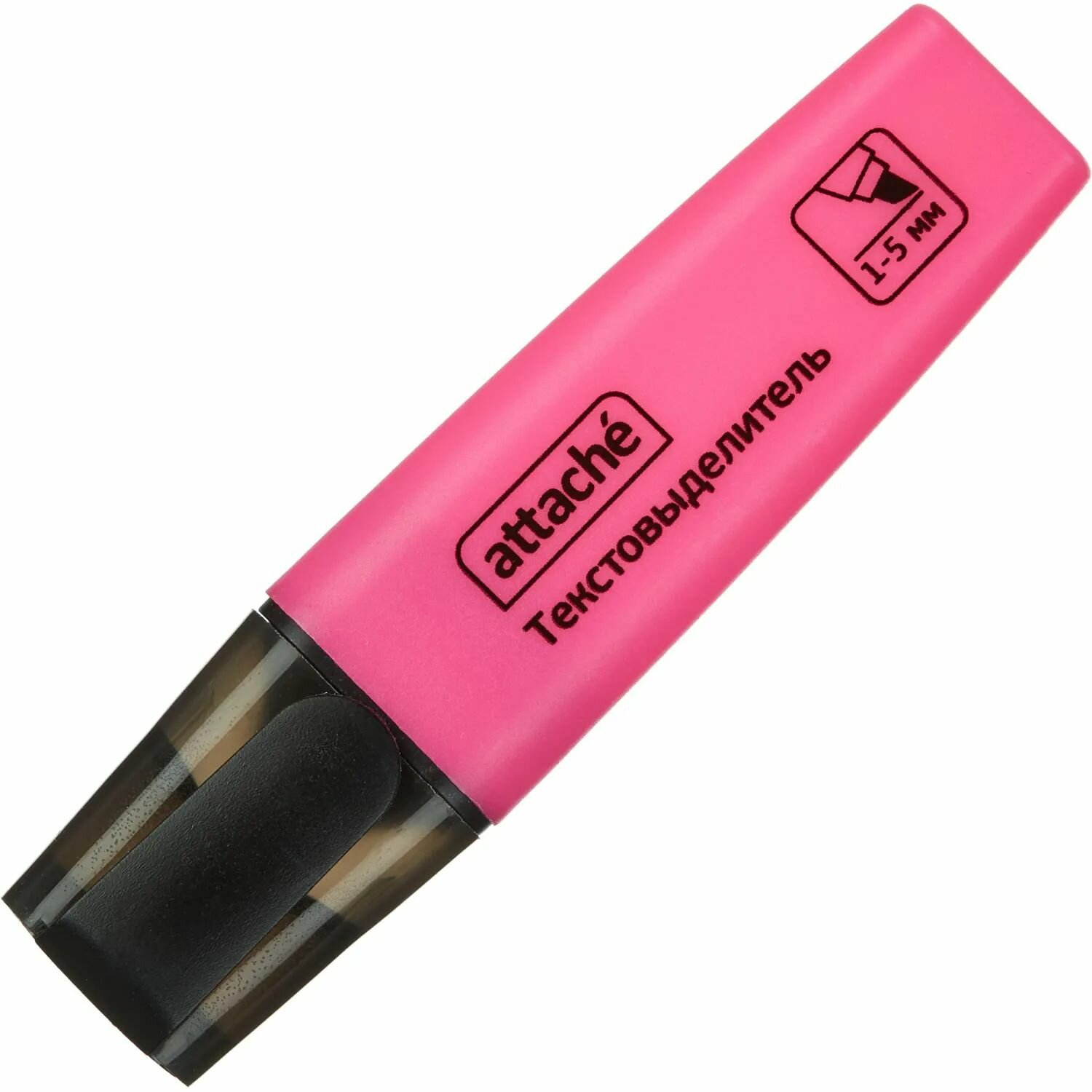 5 шт. Маркер текстовыделитель Attache "Colored" 1-5мм, розовый (629203)
