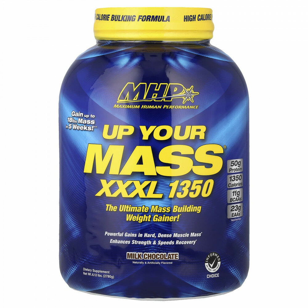 MHP, Up Your Mass XXXL 1350, молочный шоколад, 2780 г (6,12 фунта)