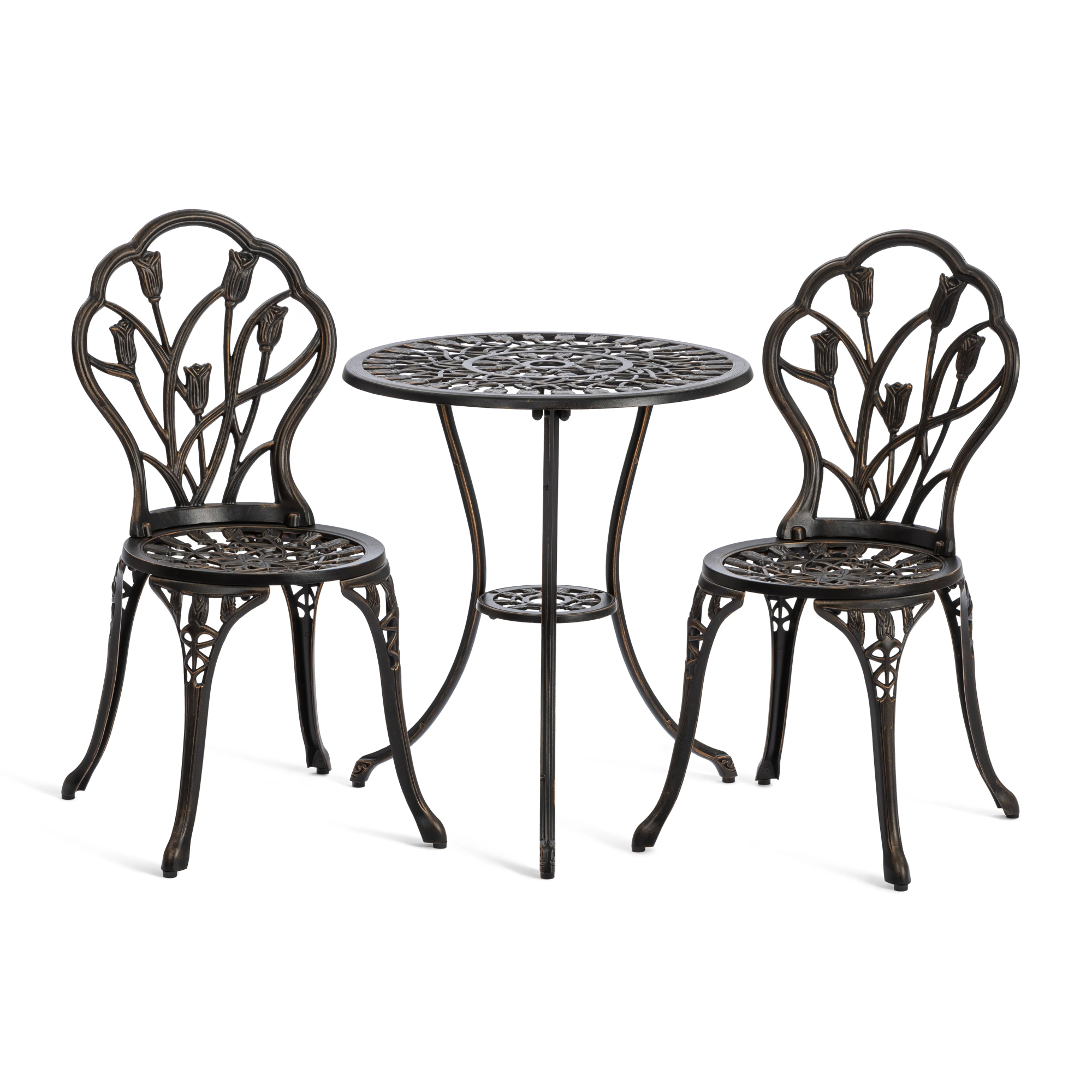 Комплект Secret De Maison Waltz of flowers Tetchair бронзовый, металл, твердое сиденье, без подлокотников