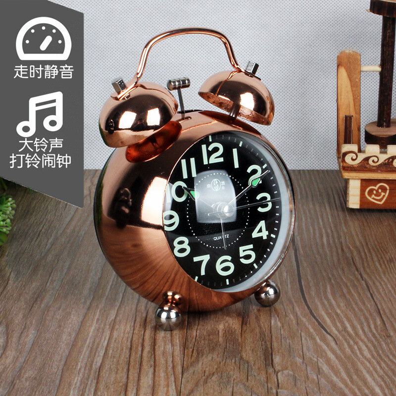 Светящийся механический заводной будильник из Хэфэя, электронный громкий будильник с курочкой, поедающей рис, ретро-ностальгический старинный будильник.