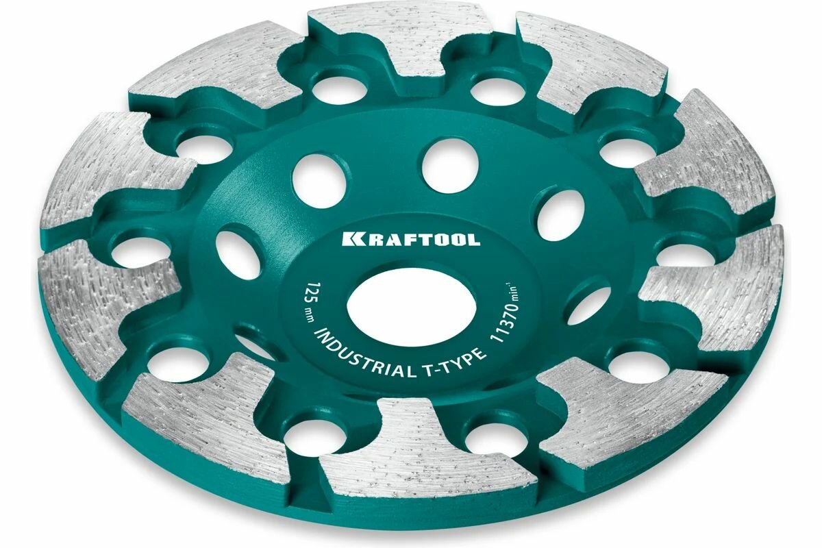 Чашка алмазная KRAFTOOL T-Type Industrial, сегментная, диаметр 125 мм