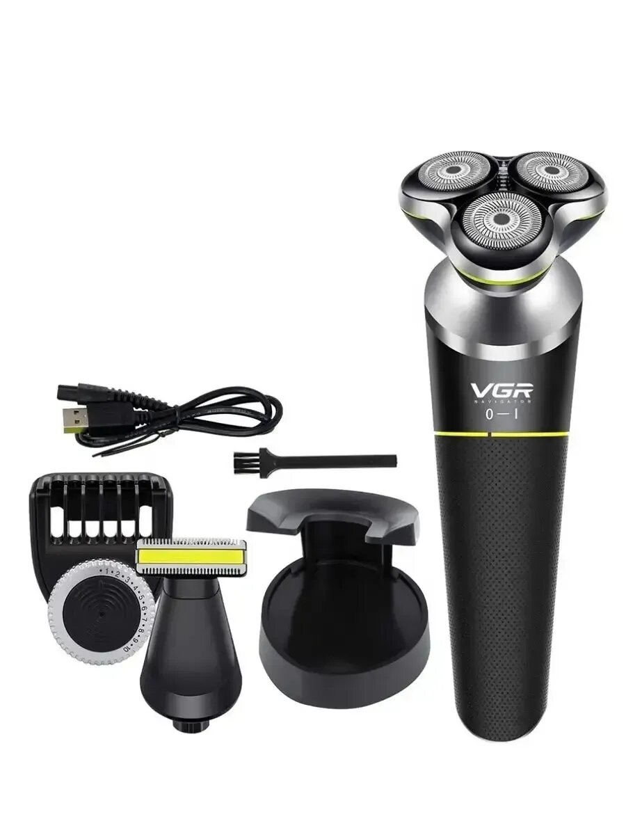 Электробритва мужская для лица аккумуляторная 2 в 1 VGR V-308