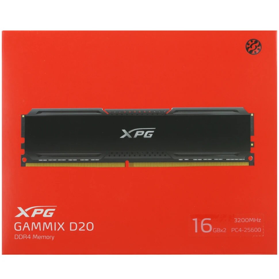 Оперативная память ADATA XPG GAMMIX D20 [AX4U320016G16A-DCBK20] 32 ГБ