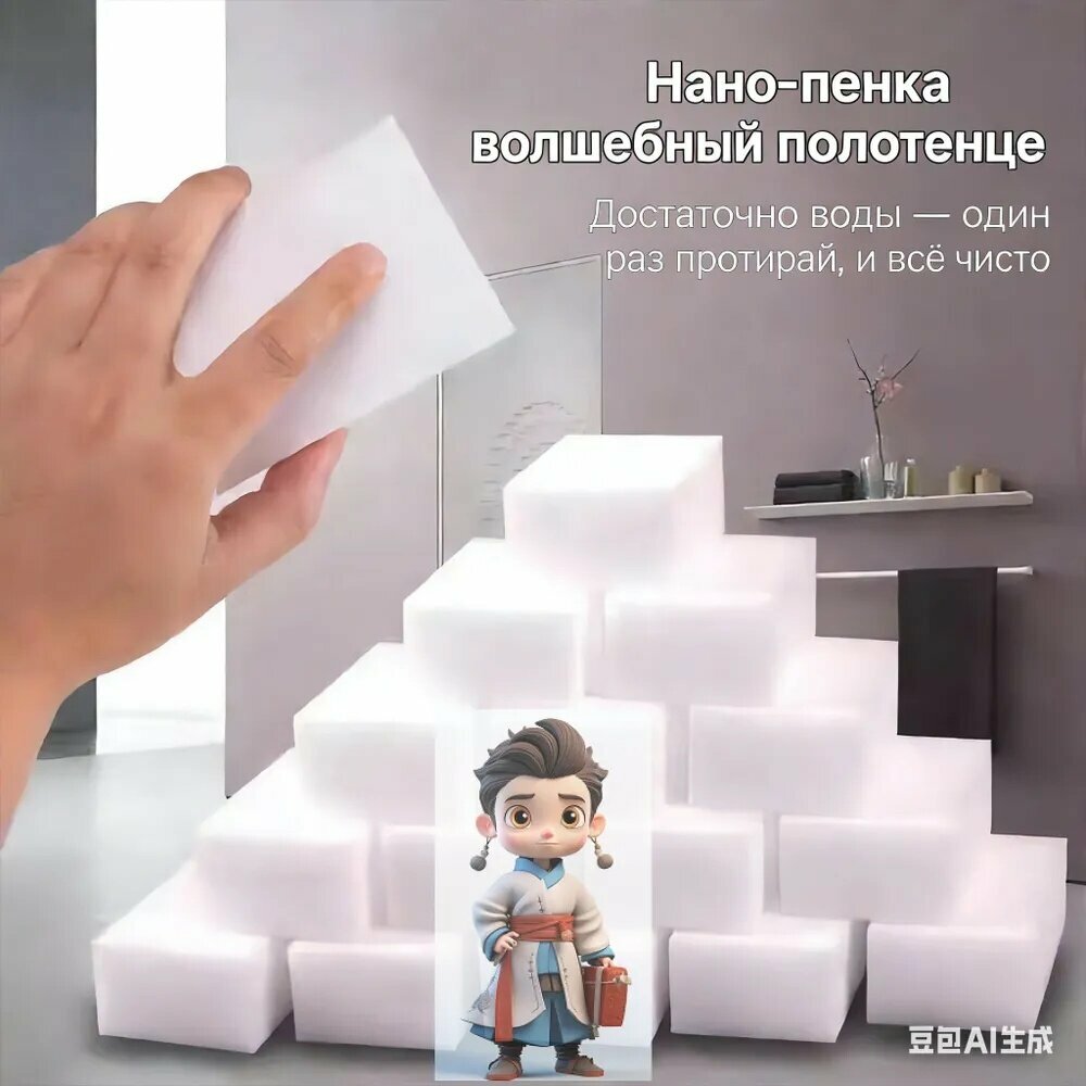 Губка, Меламин, 50 шт.