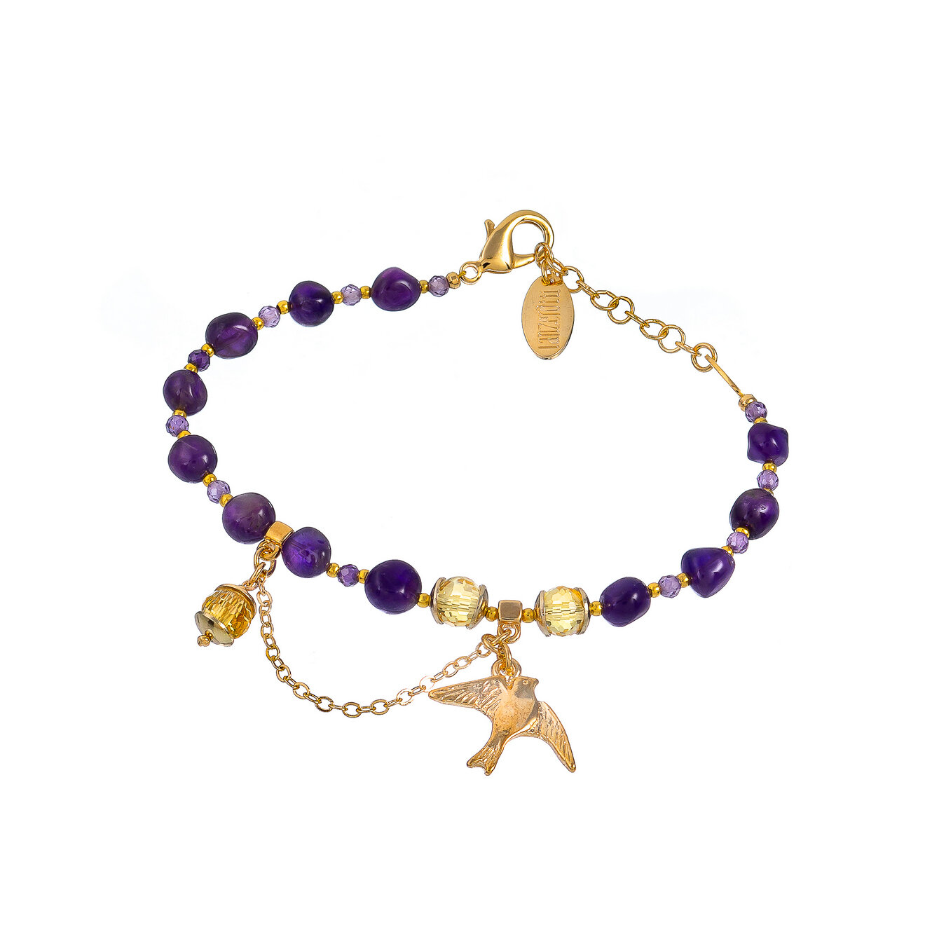 Браслет-цепочка, аметрин