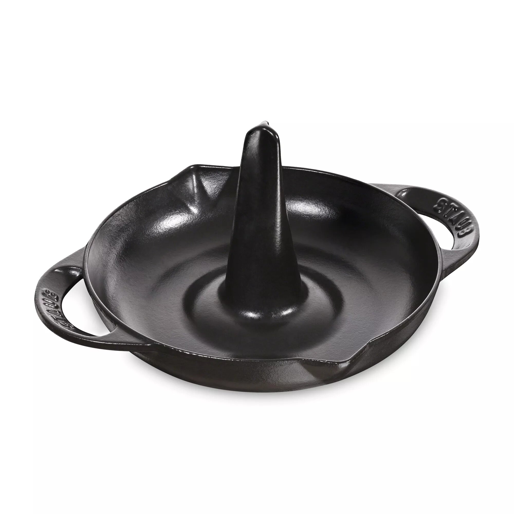 Ростер для курицы чугунный Staub вертикальный, 24 см, черный