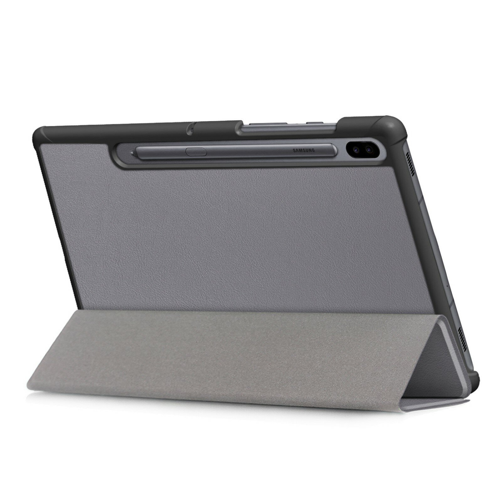 Чехол-обложка MyPads для Samsung Galaxy Tab S6 10.5 SM-T860 / T865 с функцией смарт включения/выключения серый