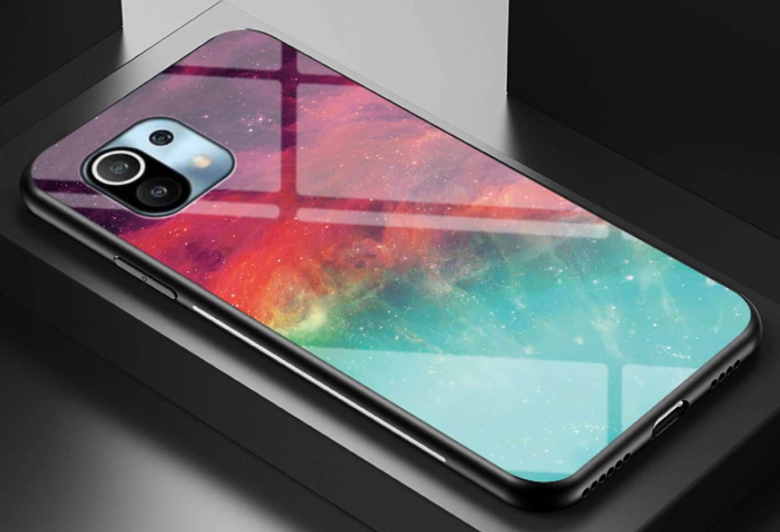 Панель-чехол MyPads для Xiaomi Mi 11 Lite (NFC) / 11 Lite 5G NE из мягкого силикона с 3D рисунком «Звездное небо»