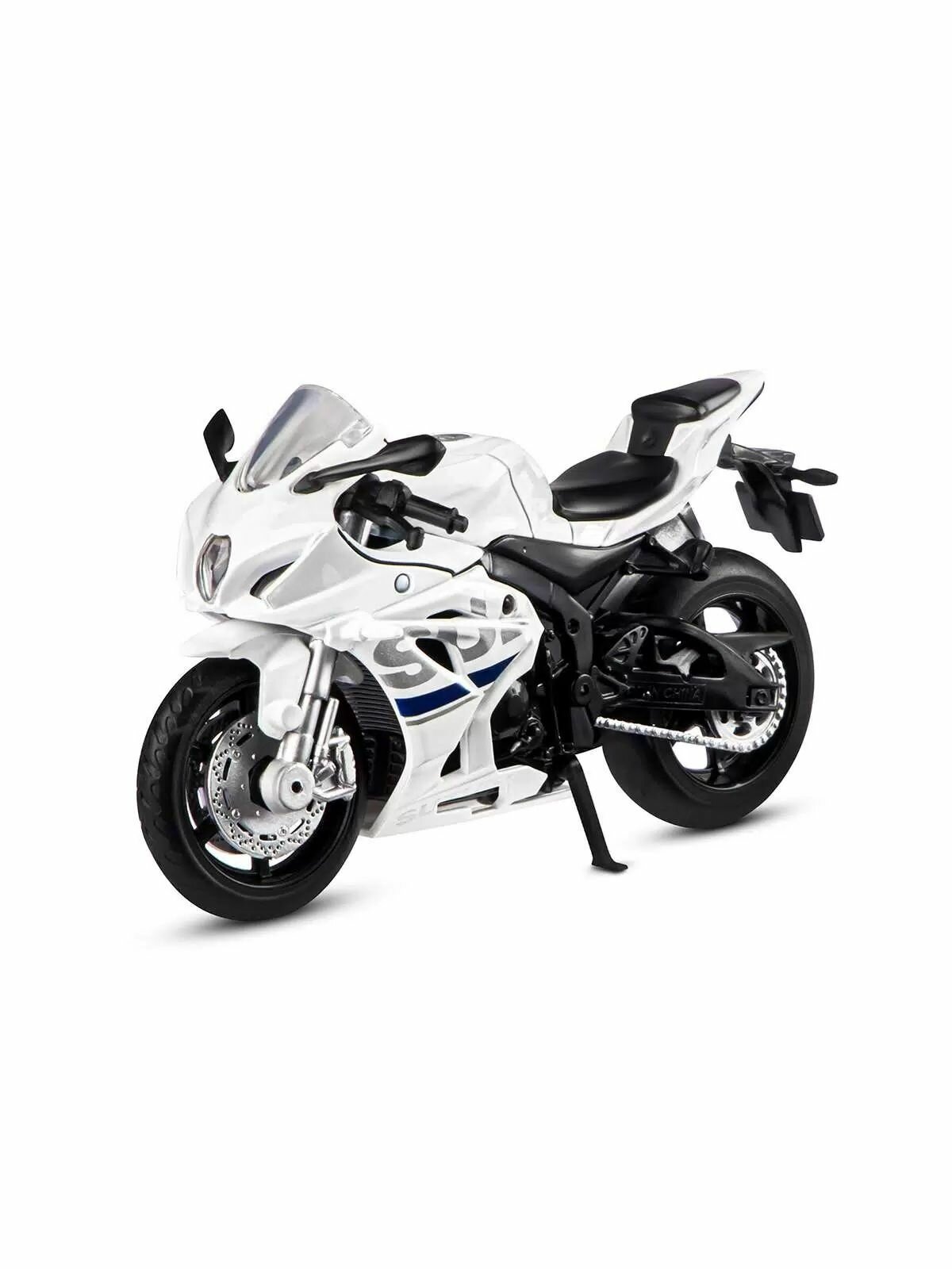 Мотоцикл модель коллекционная металл. 1:18 SUZUKI GSХ-R1000 белый