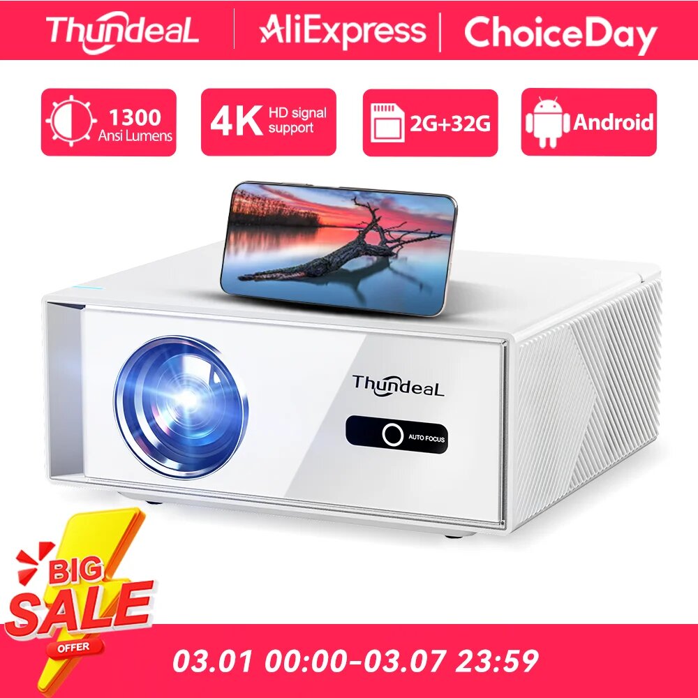 Проектор ThundeaL TD95W 1080P 2ГБ 32ГБ