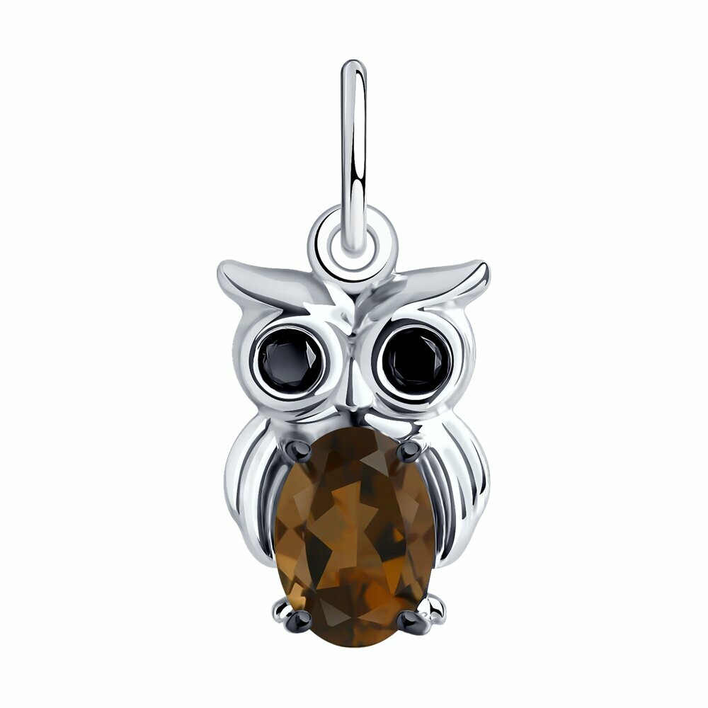 Подвеска, серебро, 925 проба, родирование