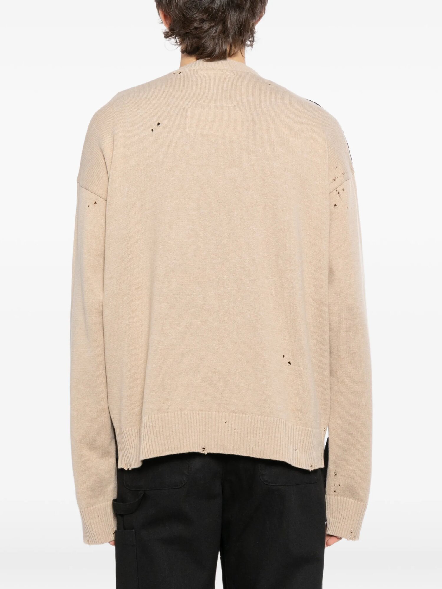 Кардиган MAISON MIHARA YASUHIRO Logo-embroidered cardigan, размер 46, черный — фото 1