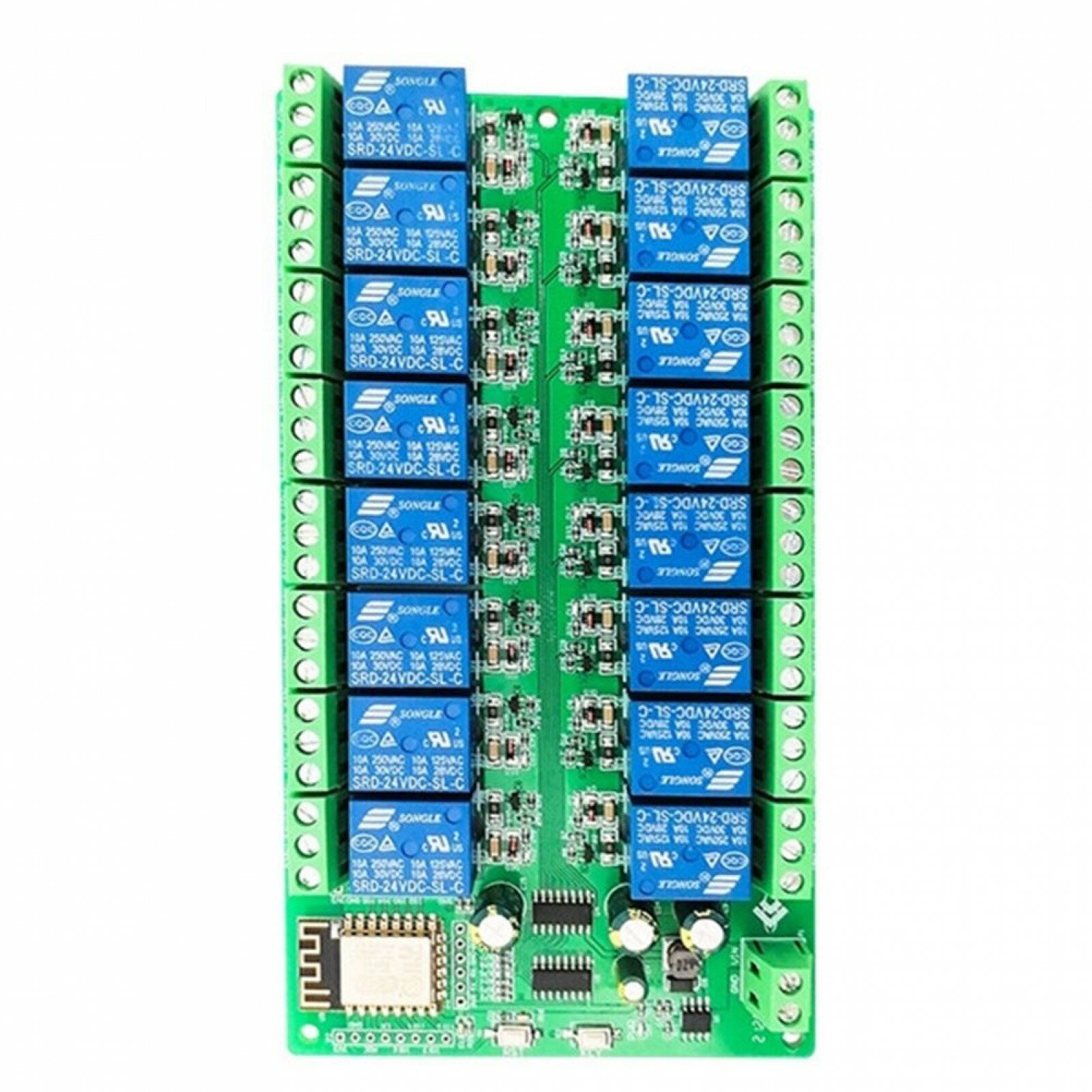 16-канальный релейный модуль MyPads ESP8266 ESP12F с WiFi для управления 24 В