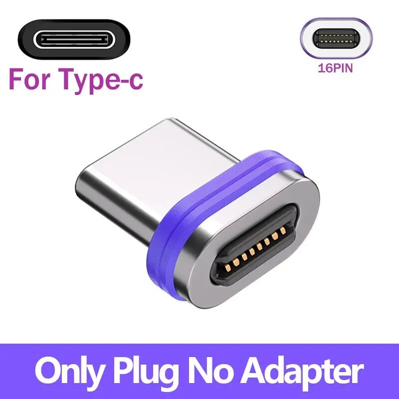 For iPhone Laptop 240W 16pin Magnetic OTG Adapter Type C Female to Type C IOS Micro Male Converter PD 5A Fast Charging Adapter