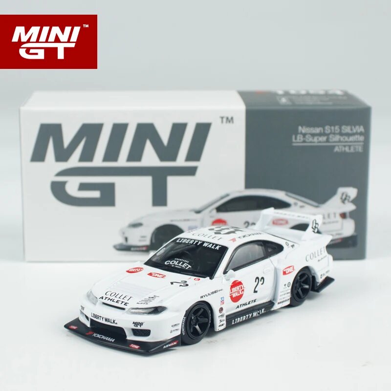 MINIGT 1:64 Nissan LB-Super Silhouette S15 SILVIA ATHLETE модель автомобиля из металла