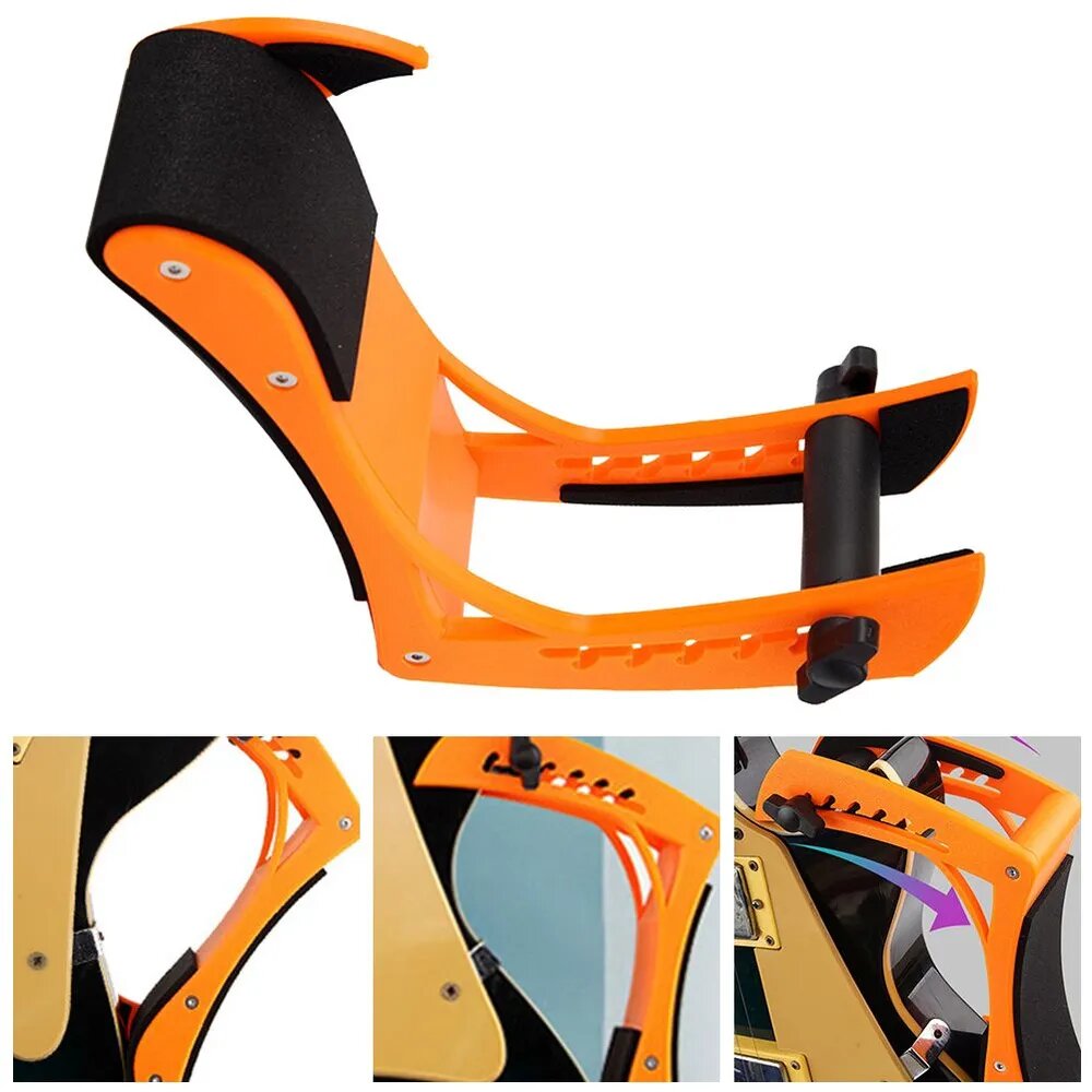 Опора для электрогитары оранжевая из углеродного волокна с регулируемым углом наклона