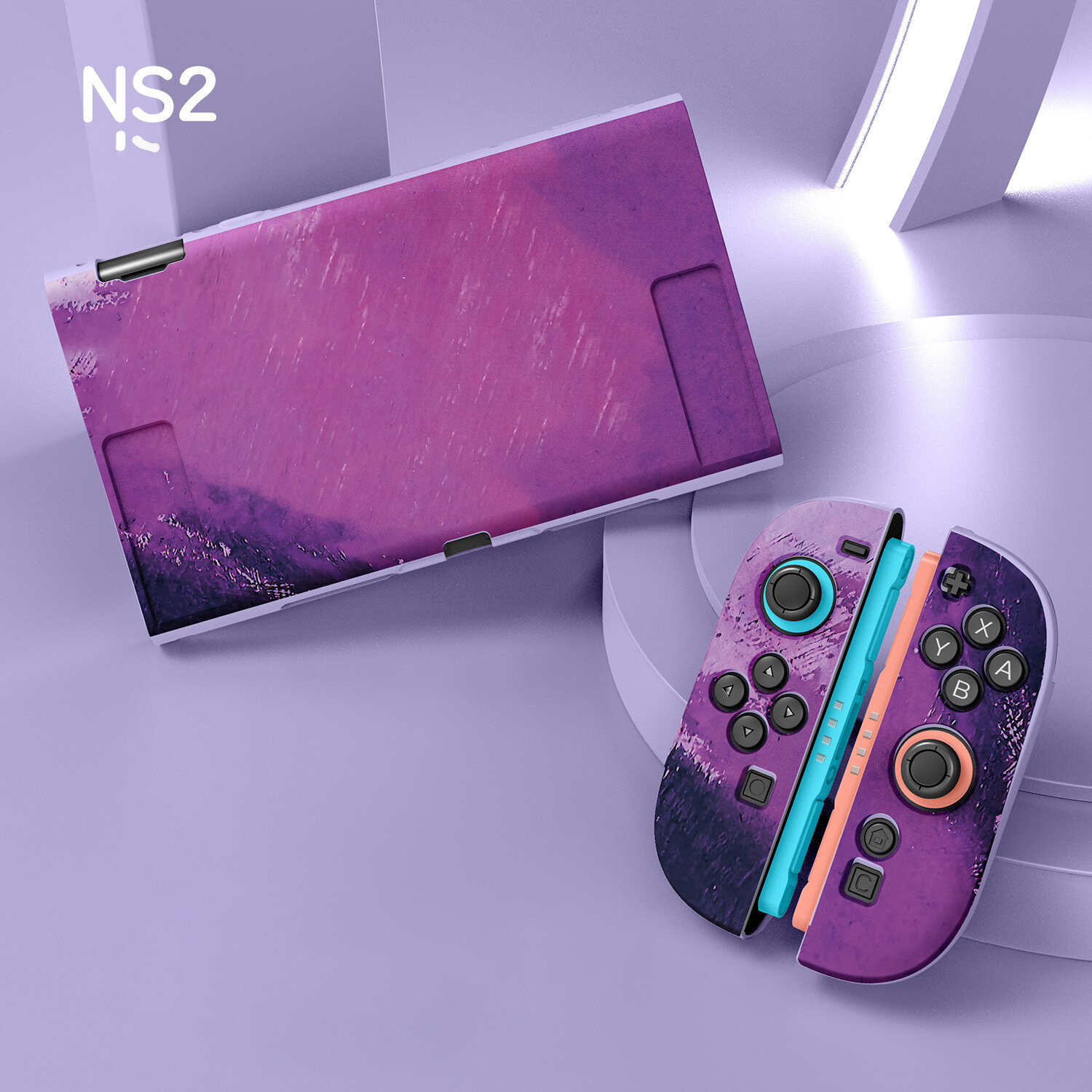 Чехол RL на Nintendo Switch 2, силиконовый, Ягодный фиолетовый