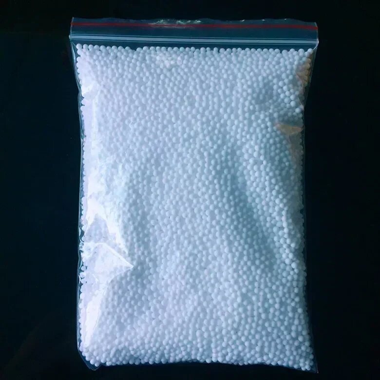 Наполнитель для подарков пенопластовые частицы Белый, белый