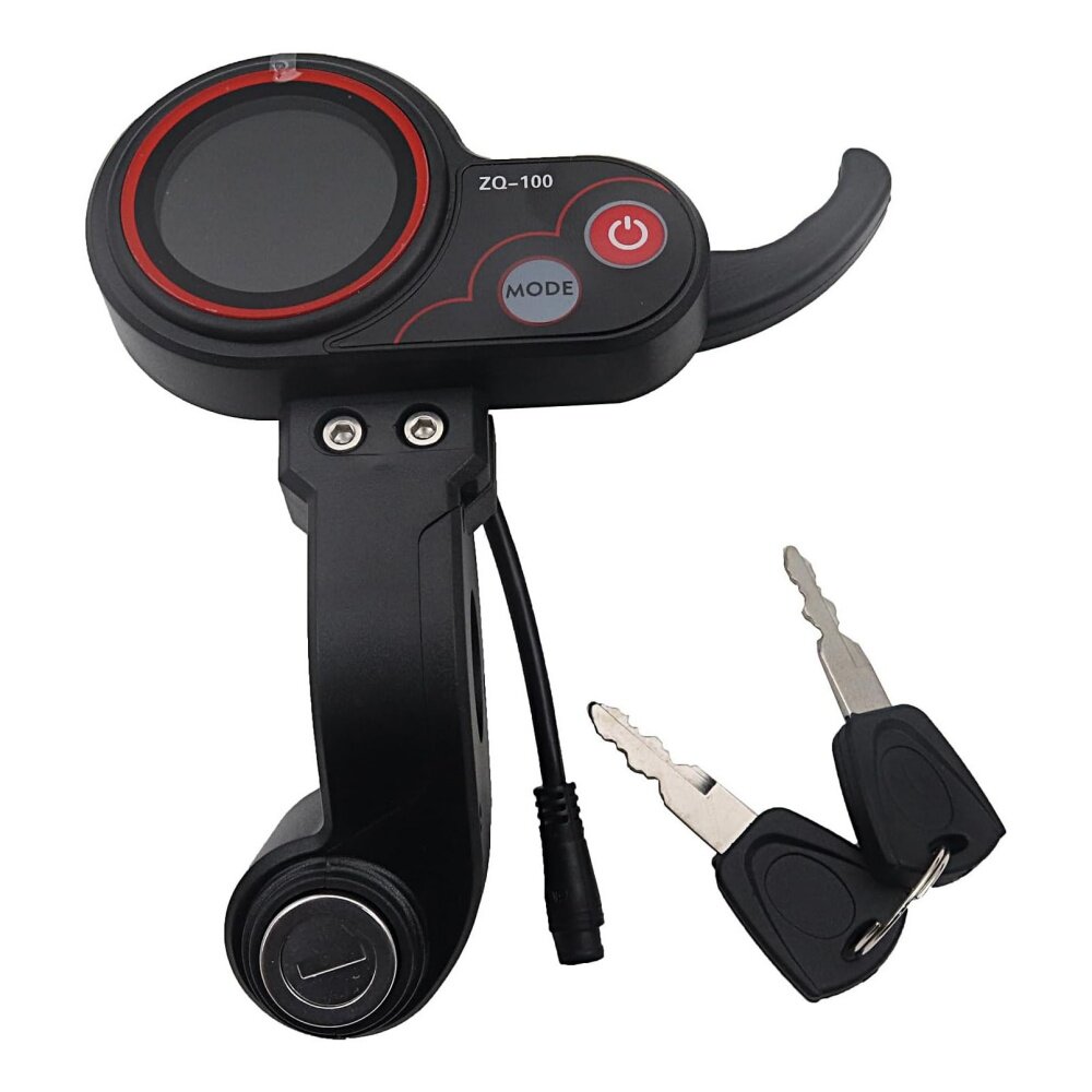LCD Display Throttle Meter 6PIN Switch with Electric Door Lock Key For Electric Scooter