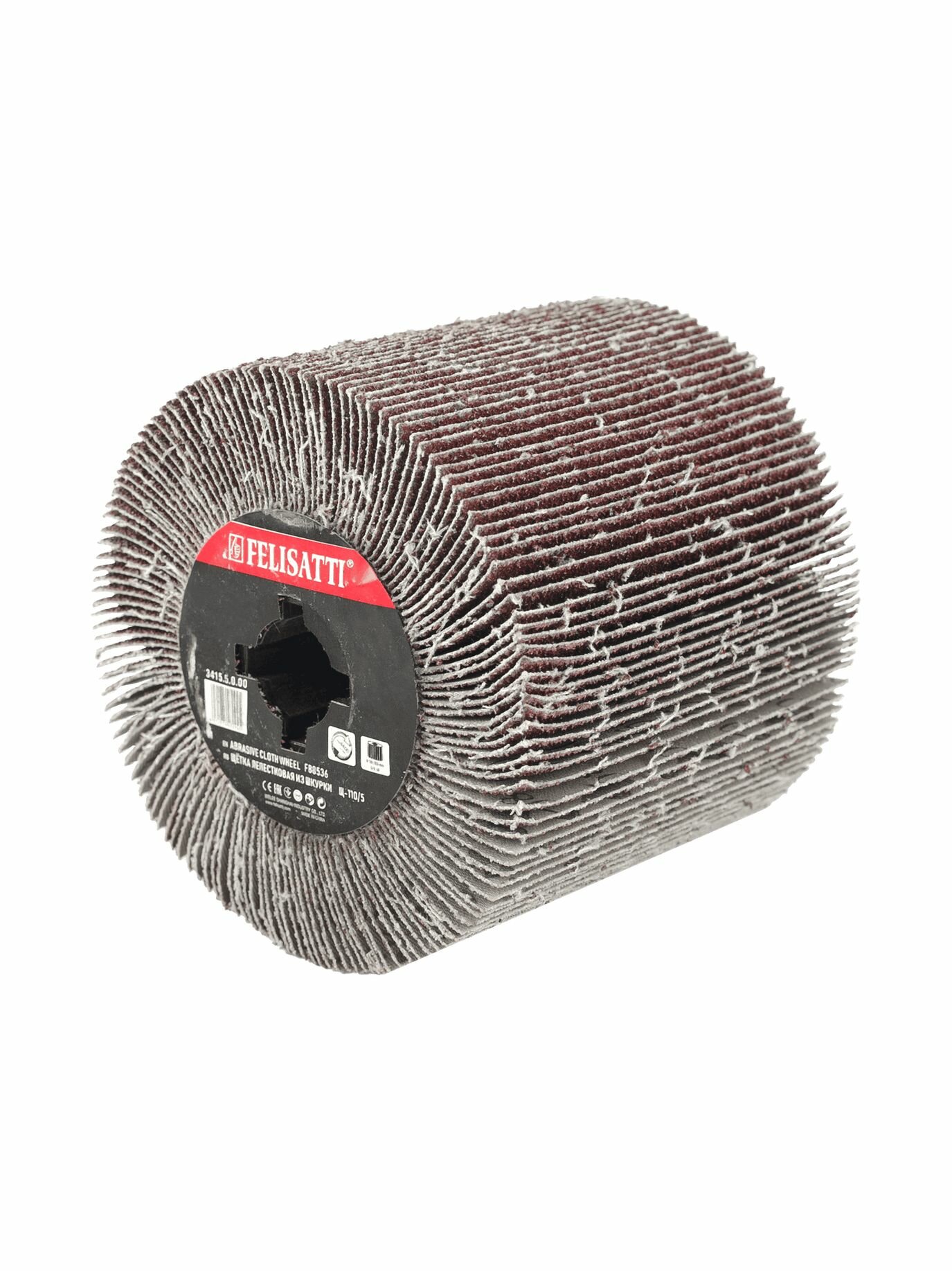 Щетка лепестковая для грубой обработки дерева Felisatti Щ-110/5 из шкурки (черновая обработка, формирование поверхностей)