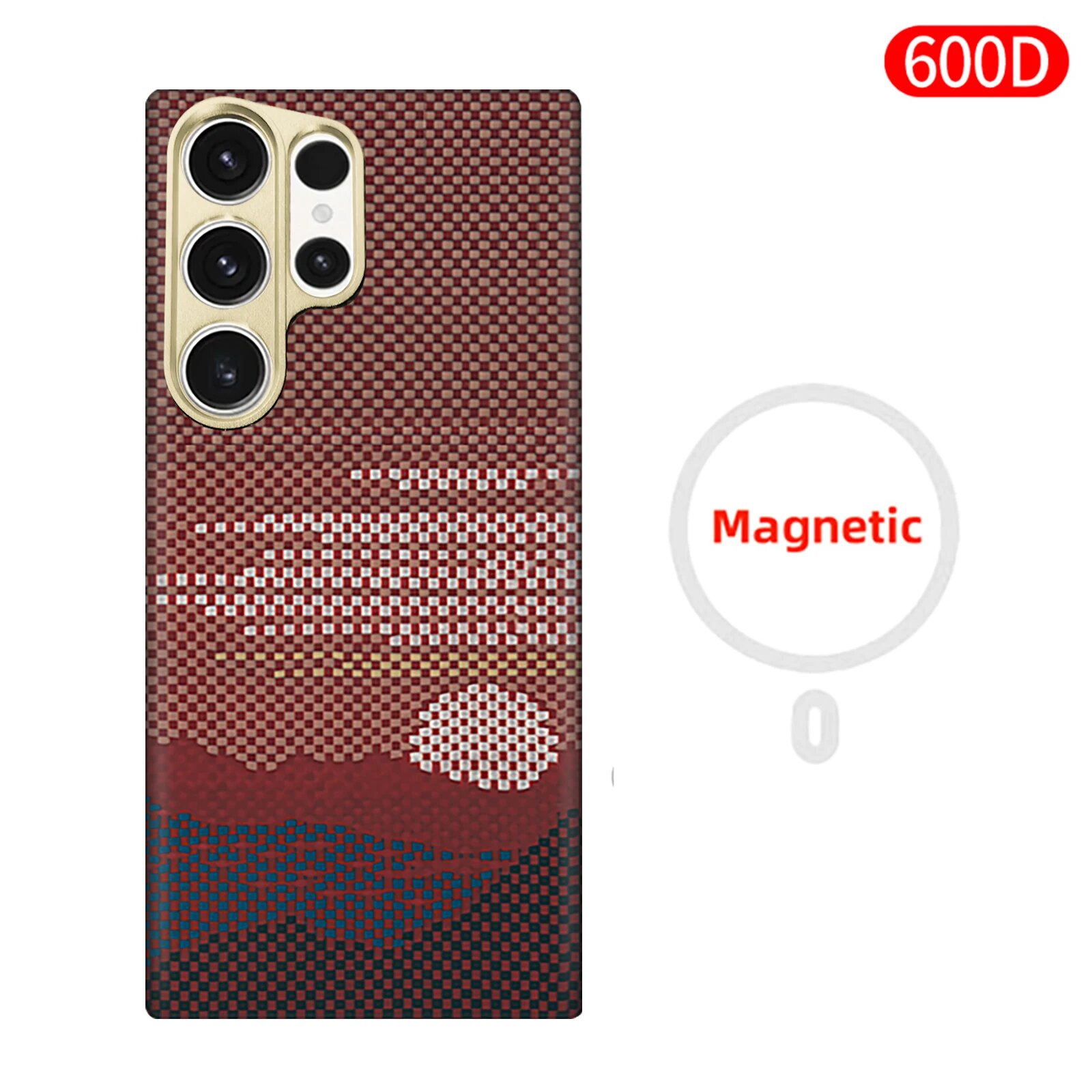 Чехол Samsung Galaxy S26 Ultra, коричневый, sunburst Magnetic, 600D