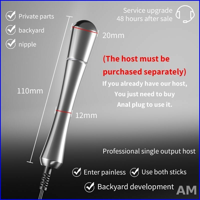 ZxЭлектростимуляция Анальная пробка Металлический материал