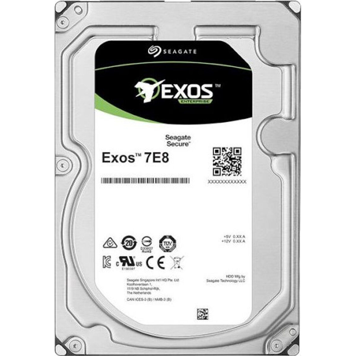 Внутренний жесткий диск Seagate Exos 7E8 (ST4000NM003A) серебристый, SAS 4TB, 7200rpm, 3.5"