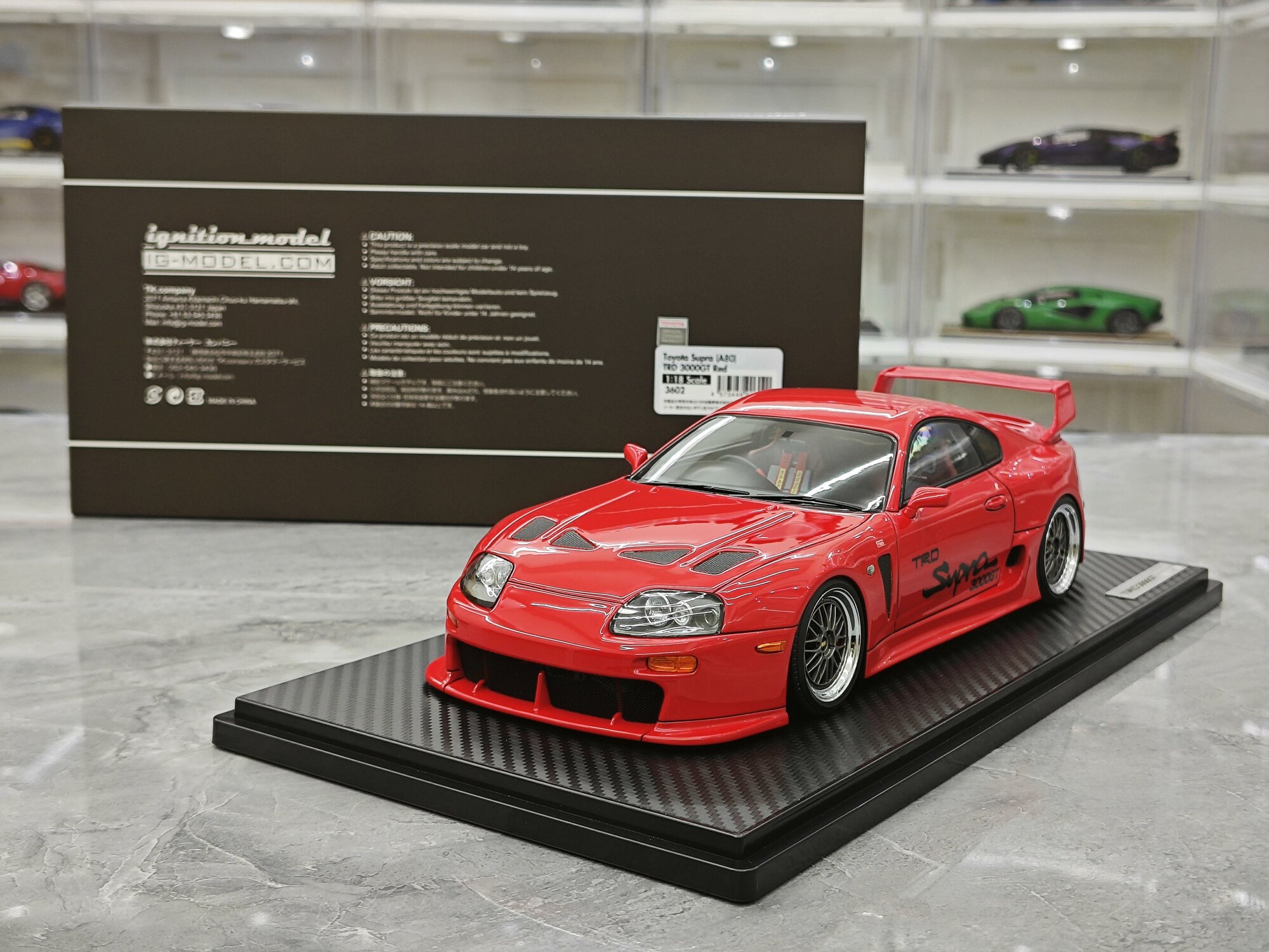 Машинка Ignition Model 1:18 Toyota Supra A80 TRD 3000GT JDM Модель из смолы