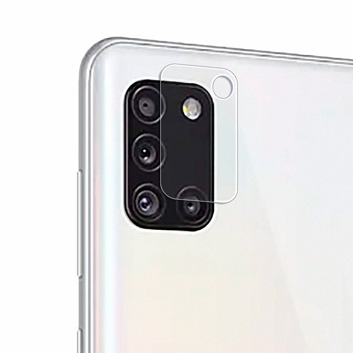 Защитное стекло на камеру Samsung Galaxy A31 A315 прозрачное, глянцевое, тонкое