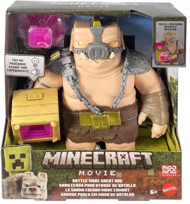 Фигурка Mattel Minecraft Movie Большой Кабан в боевом режиме JFG67