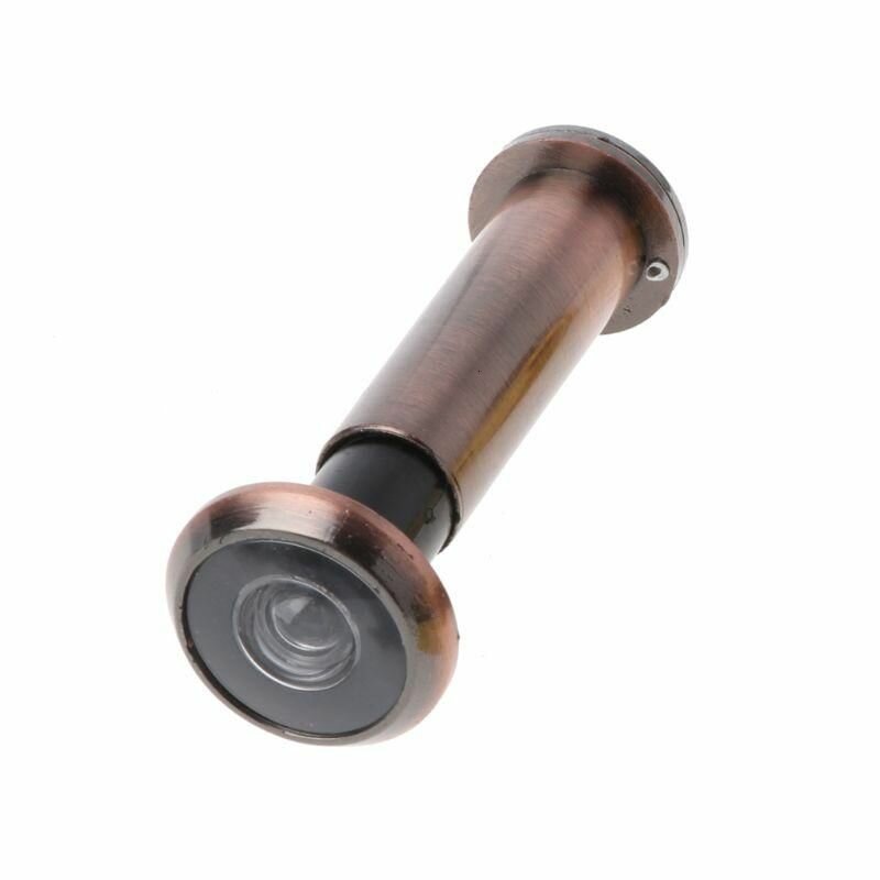 Глазок дверной с защитной крышкой из оптического стекла, Бронза