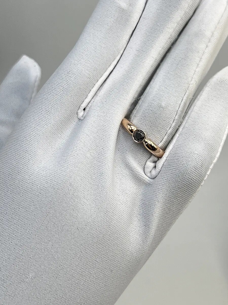 Кольцо, красное золото, 585 проба, бриллиант