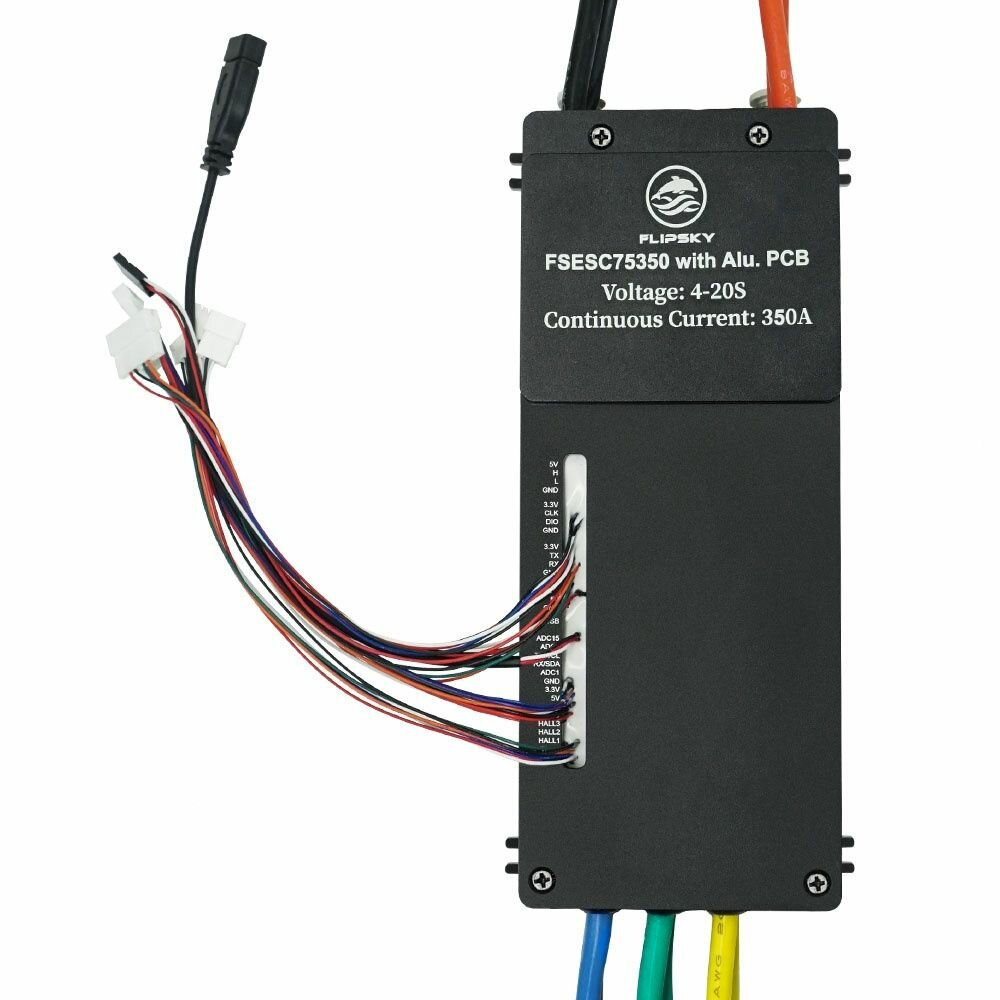 Flipsky FSESC 75350 84 В моцны ток 350 А ESC База на Vesc з алюм н евым корпусам Корпус з вадзяным астуджэннем