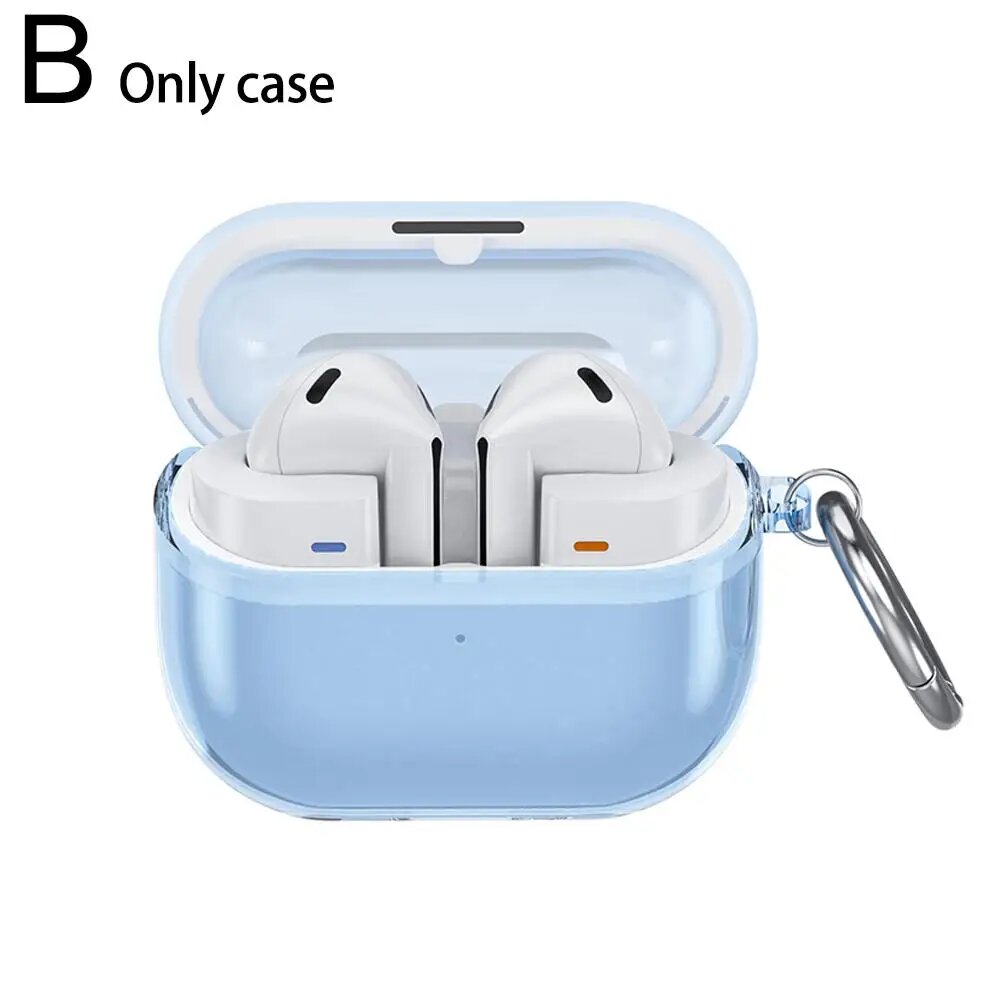 Прозрачный силиконовый чехол для Samsung Galaxy Buds 3 Pro/Buds 3 blue