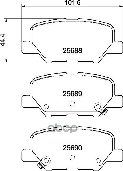 Колодки тормозные MITSUBISHI Outlander (12-) задние (4шт.) MINTEX Mintex арт. MDB3336