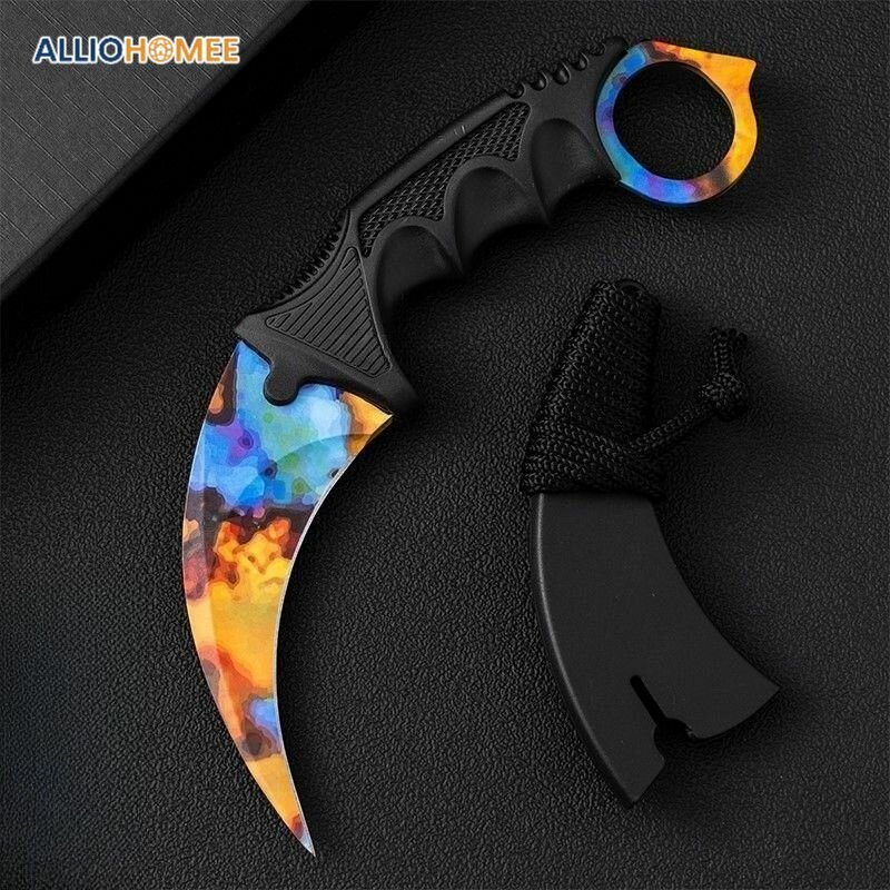 Нож-коготь CS2, 19 см, тот же ятаган, что и в игре, металлический предмет не окантован вокруг игрушечного ножа