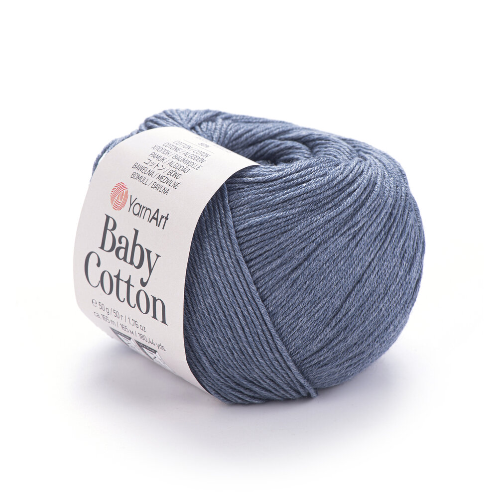 Пряжа для вязания YarnArt Baby Cotton 453 джинс 50 гр/165 м 50% хлопок, 50% акрил