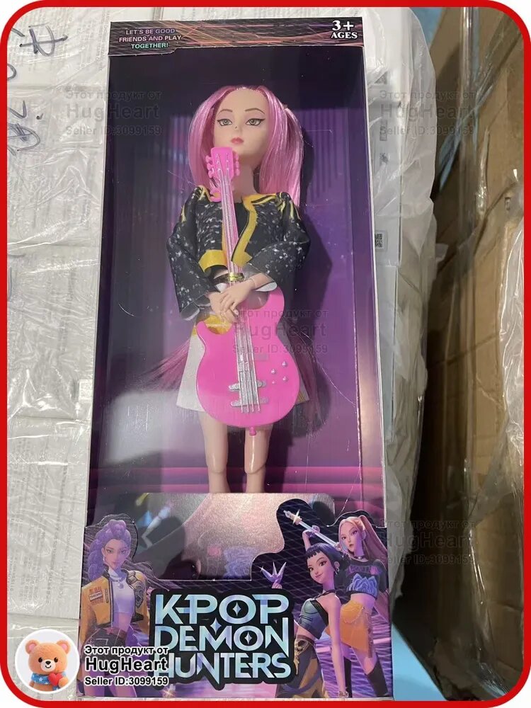 Музыкальная кукла K-POP с подсветкой, в стиле Охотницы на демонов, музыкальный инструмент