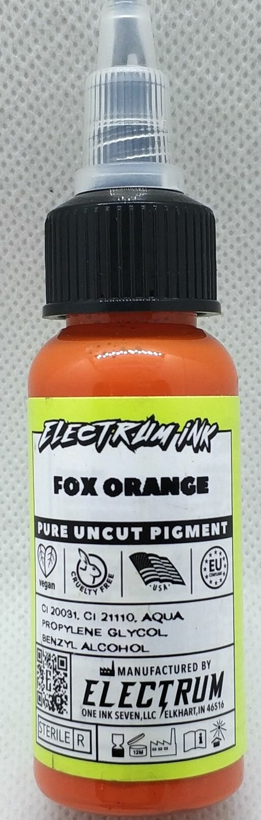 Electrum Ink - Тату Краска - 30 мл - Fox Orange — фото 1