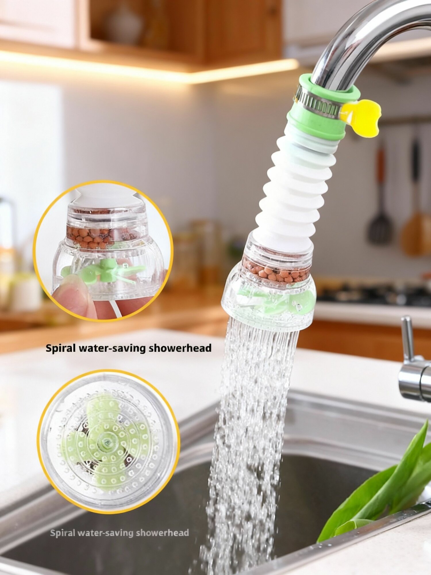 Аэратор для смесителя с функцией экономии воды и регулируемым потоком