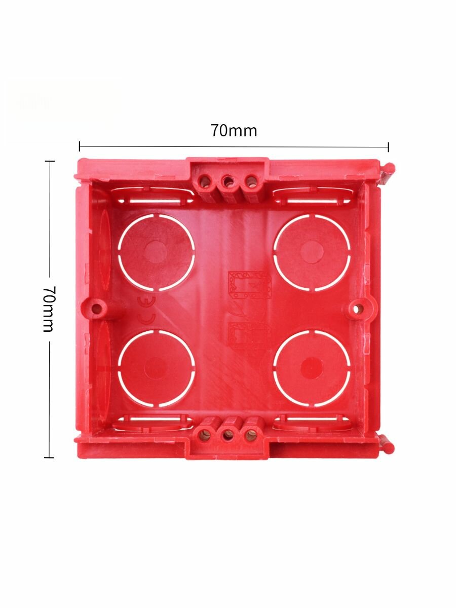 Распределительная коробка для выключателя, квадратная коробка 70*70 мм