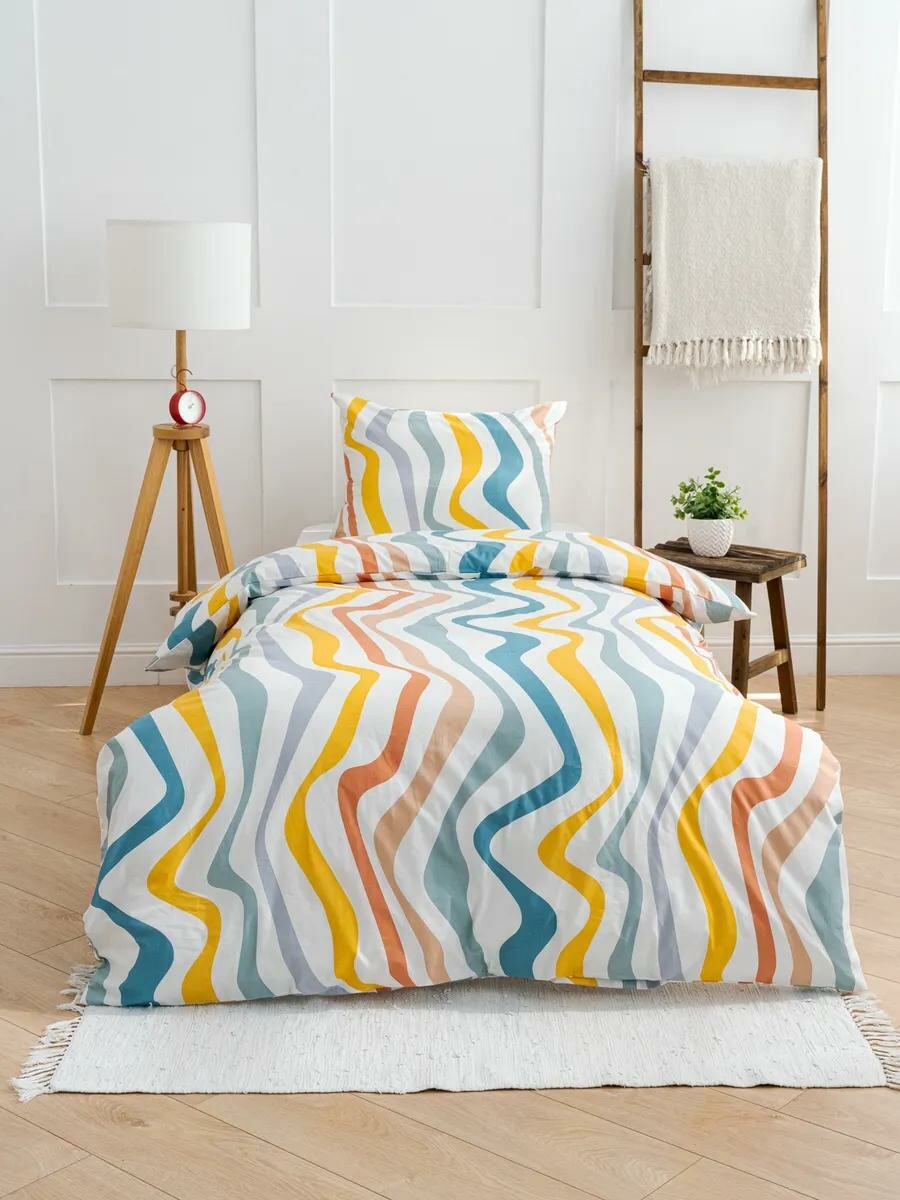 YERRNA комплект постельного белья 1,5 спальный, пододеяльник 150*200, наволочка 50*70 -1шт, 100% хлопок, перкаль, подходит под размеры икея