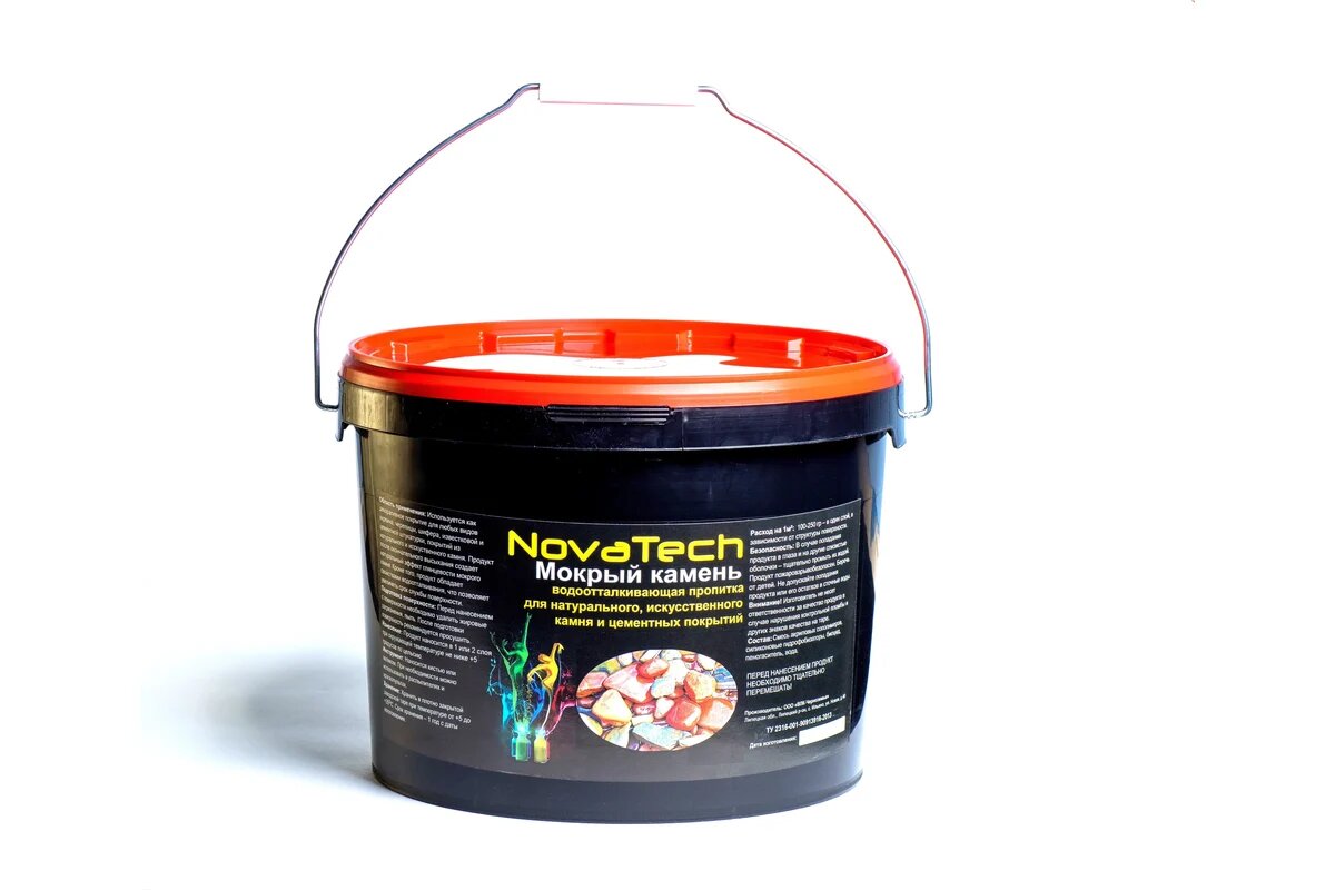 Пропитка NovaTech с эффектом Мокрого камня 5 л, для внутренних и наружных работ