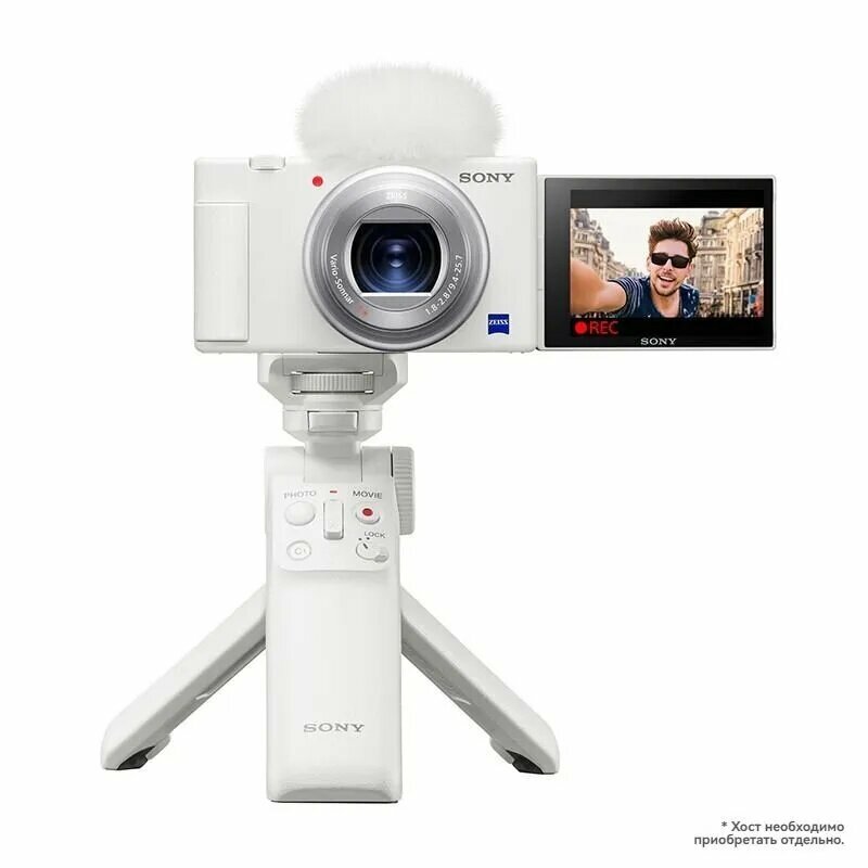 Стабилизатор смартфона, SONY GP-VPT2BT Беспроводная Bluetooth-рукоятка для стрельбы, ручная рукоятка для влога, белая