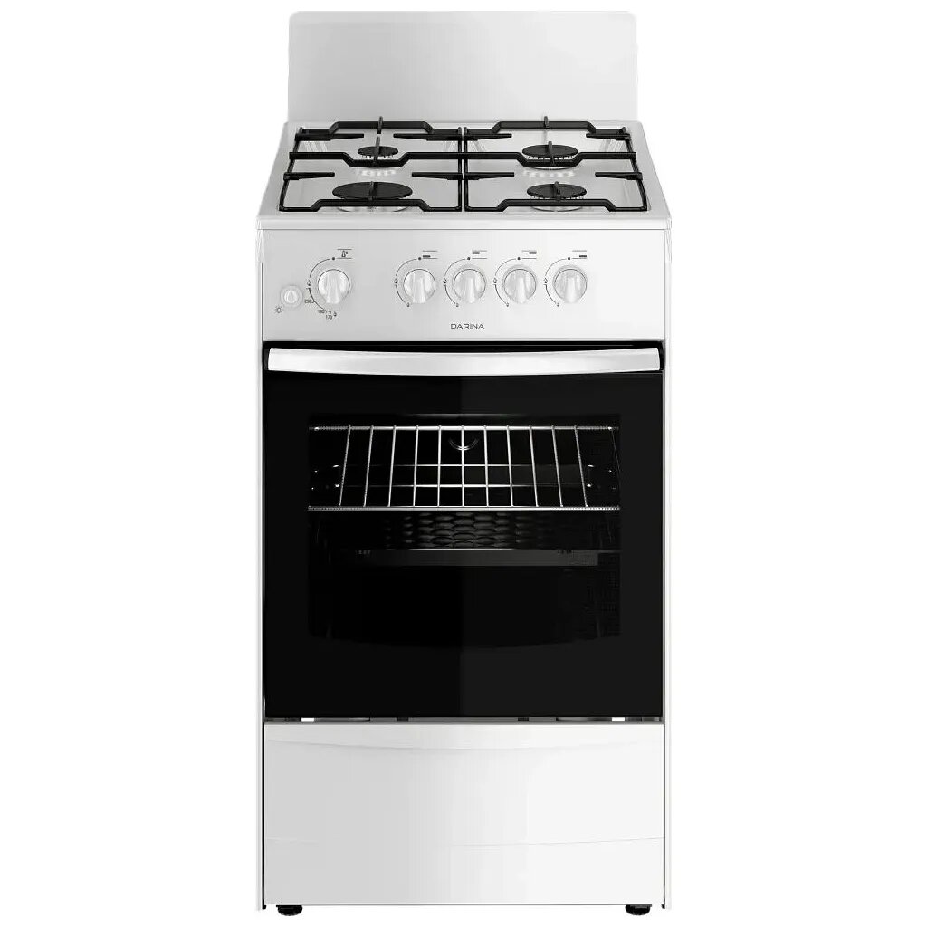 Газовая плита Darina 1A GM341 005 W, газовая духовка, без крышки, сталь, белый